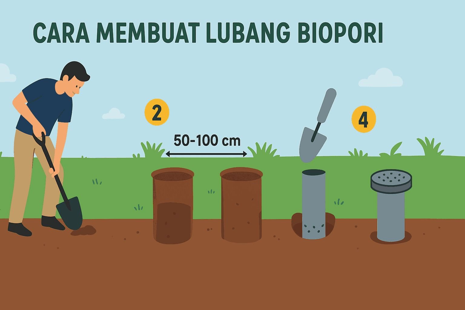 Cara Membuat Lubang Biopori untuk Atasi Sampah Organik